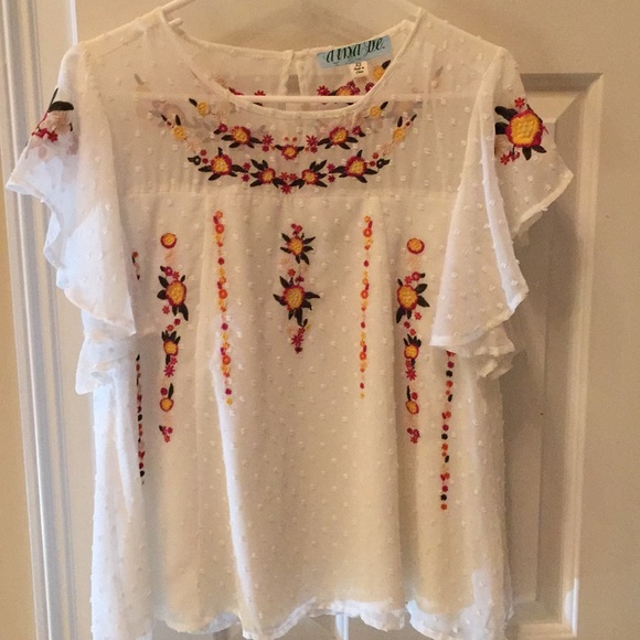 Aina Be | Tops | Aina Be Flowy Floral Semi Sheer Toplined Bottom | Poshmark